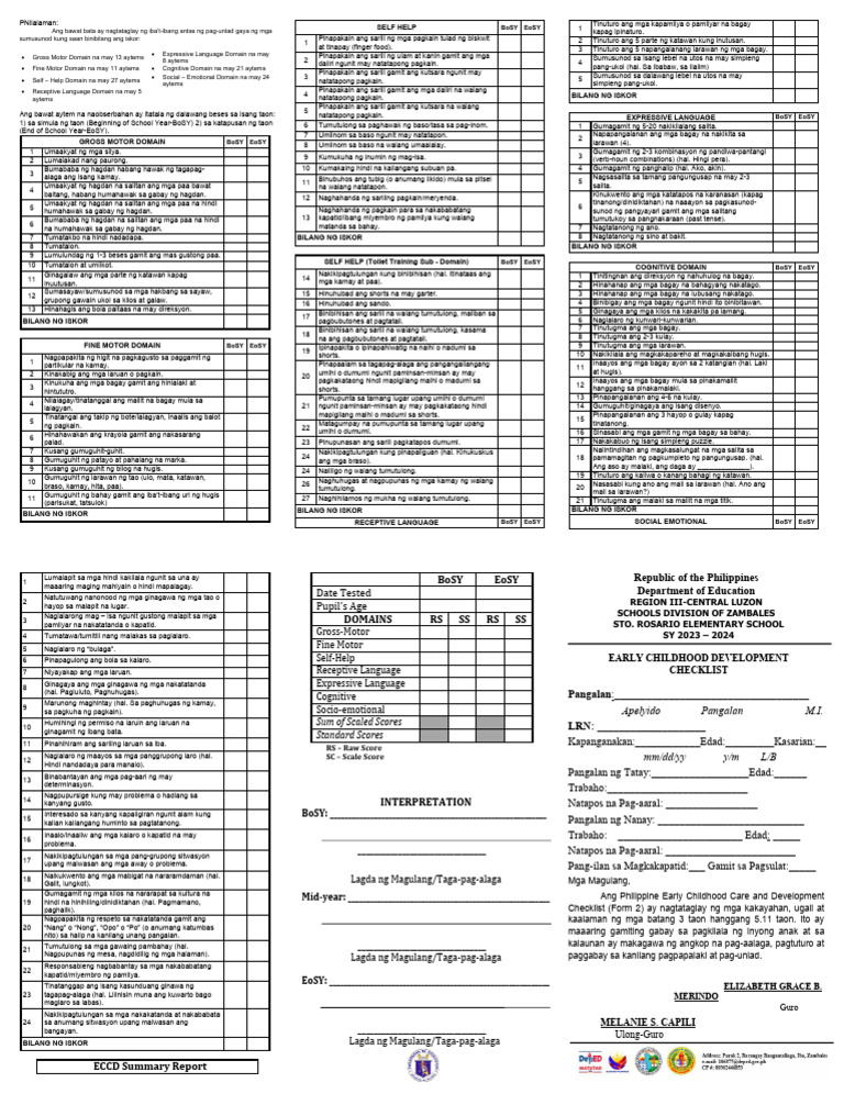 ECCD-Filipino-REVISED-1 Lbes | PDF