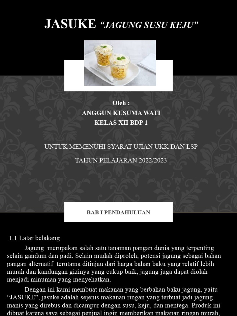 Revisi PPT Proposal Usaha Jasuke Anggun Kusuma | PDF