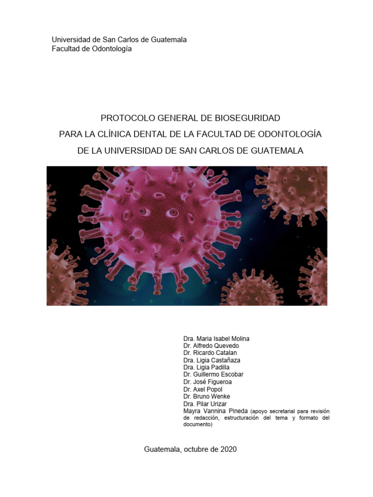 02 - Protocolo Bioseguridad - Clinicas FOUSAC | PDF | Odontología ...