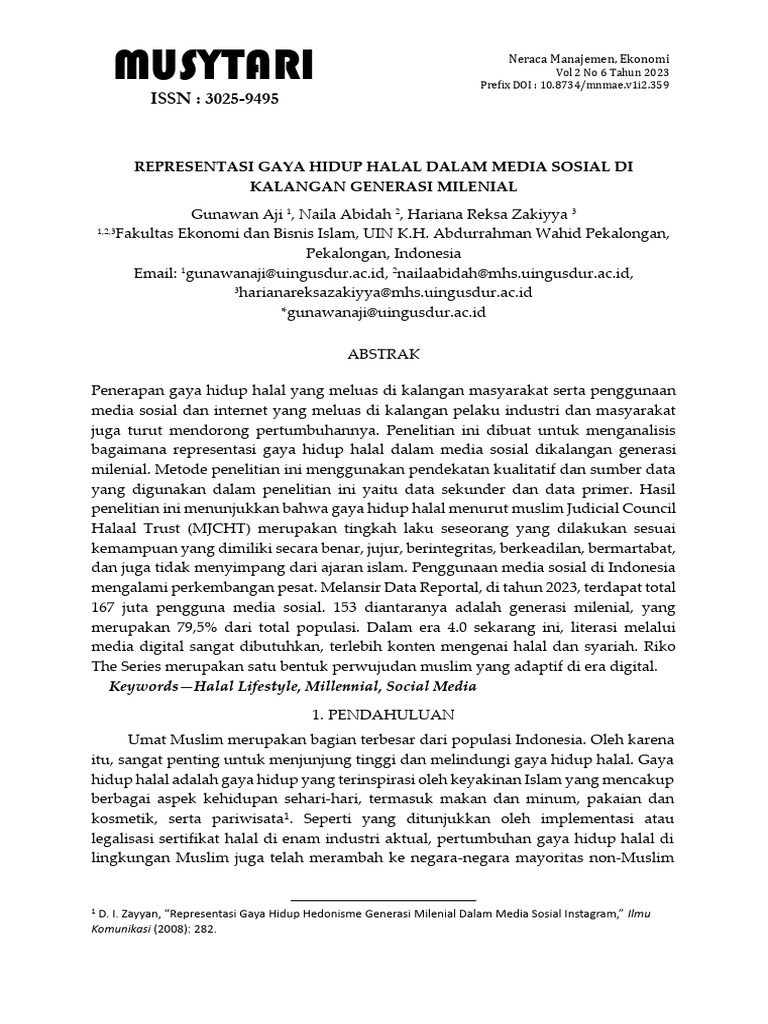 Jurnal Hariana Musytari | PDF