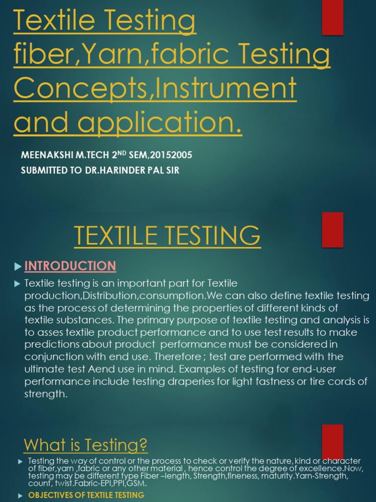 JM - Tech 2nd Sem PPT of ATQC | PDF | Textiles | Yarn
