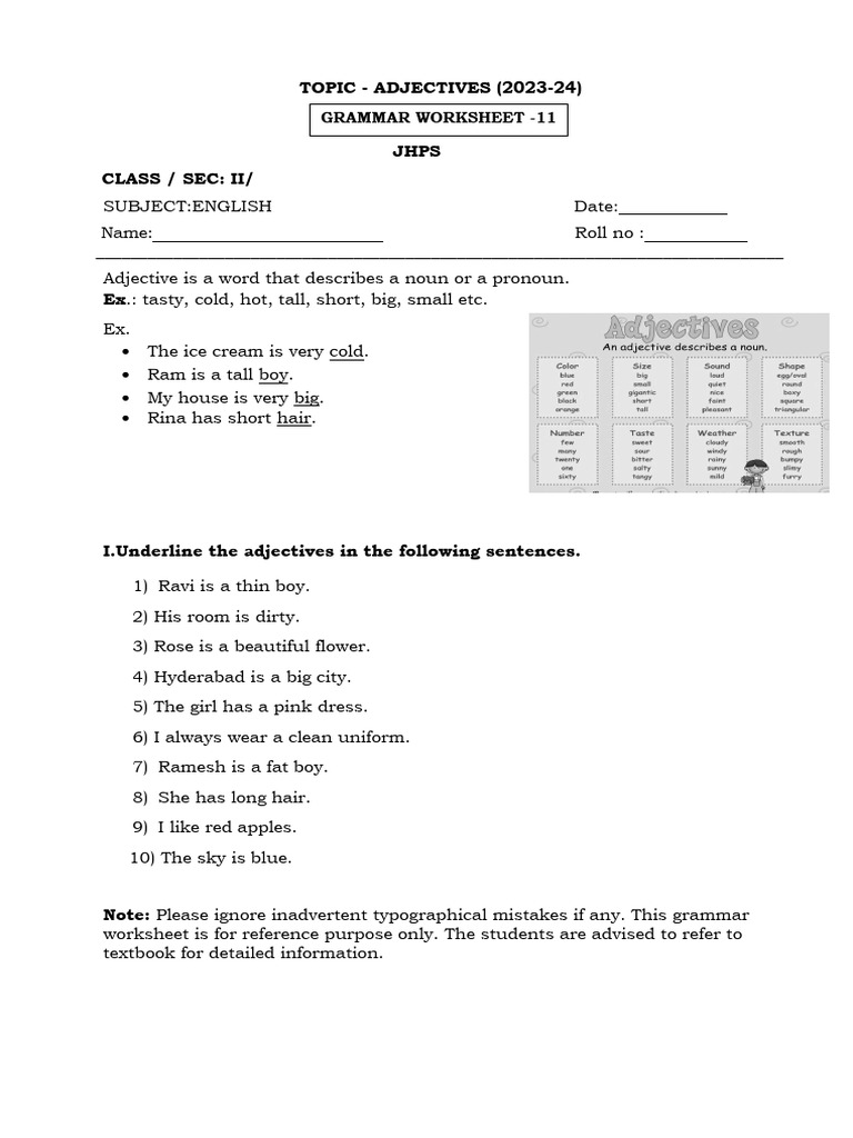 Adjectives g11 | PDF | Foreign Language Studies | Teaching Methods & Materials