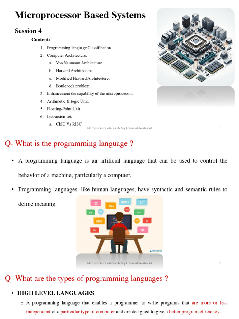Microprocessor Session4 | PDF | Central Processing Unit | Computer Science