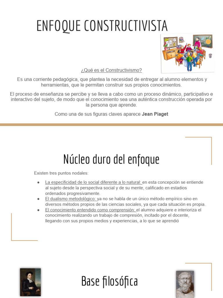 Enfoque Constructivista | PDF | Constructivismo (filosofía de la educación) | Conocimiento