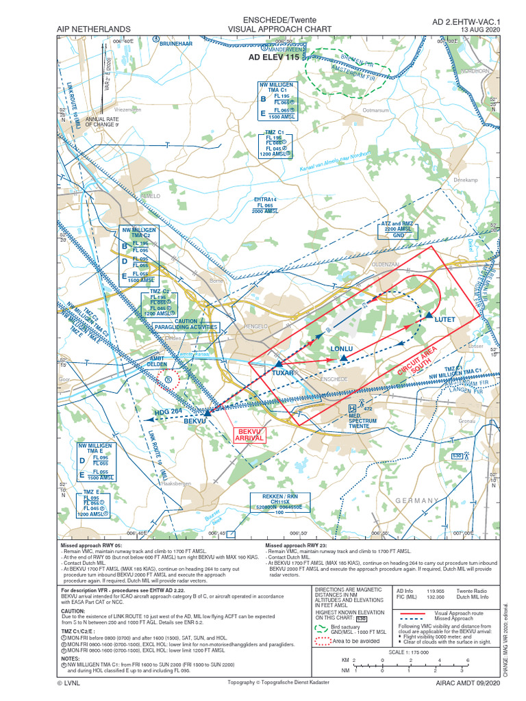 Twente Visual Approach Chart | PDF | Instrument Flight Rules | Aviation