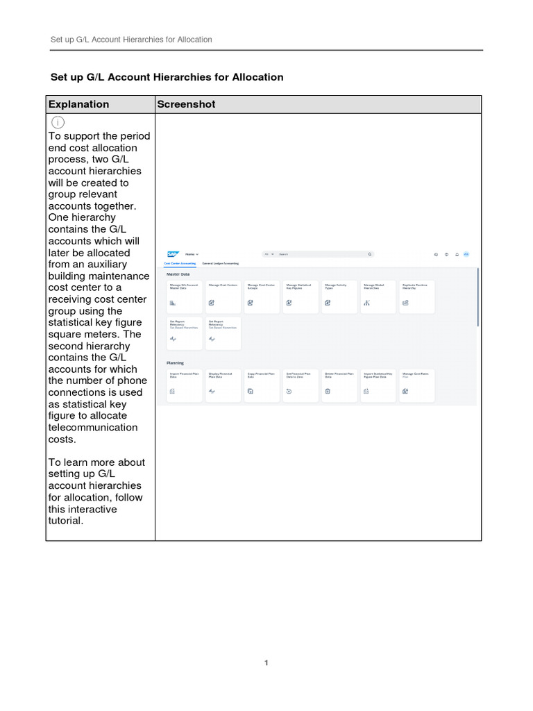Create G/L Account Hierarchies Guide | PDF | Computing | Software