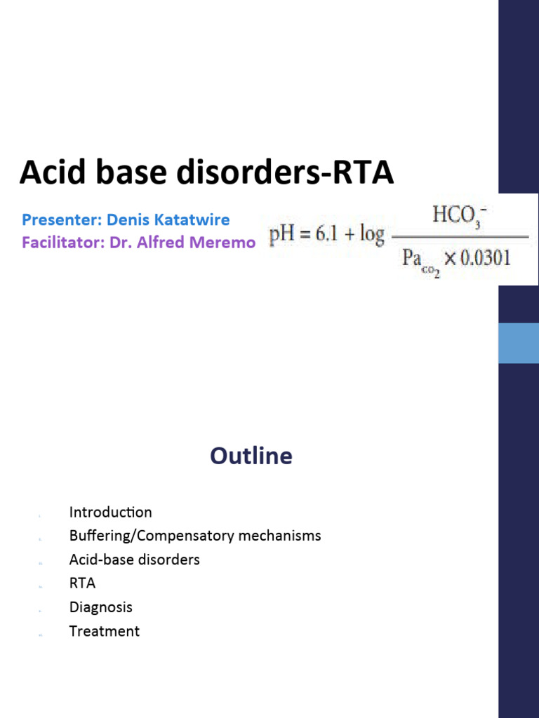 Acid Base Disorders-MD3 | PDF | Buffer Solution | Physiology