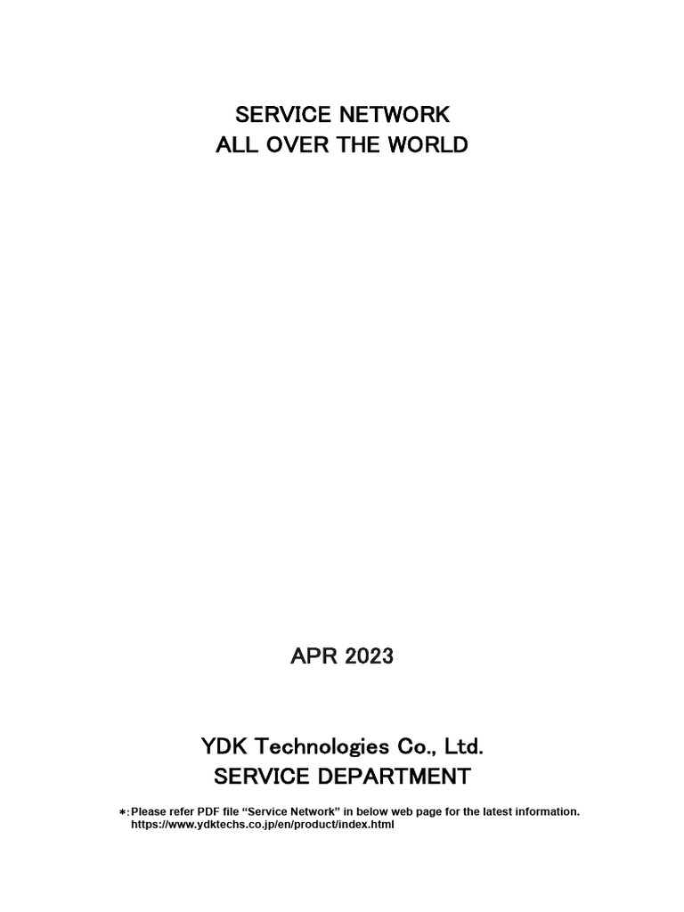 Yokogawa Service | PDF | Companies