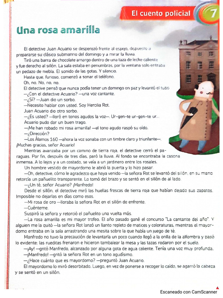 Una Rosa Amarilla. Cuento Policial | PDF