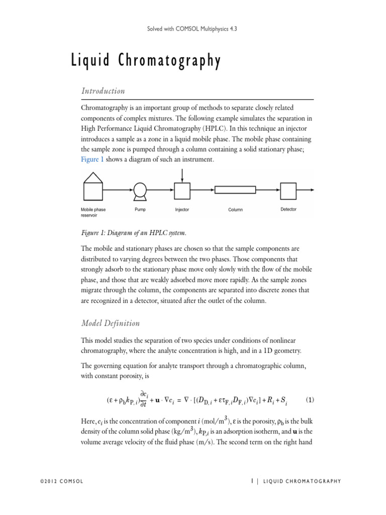 Models - Chem.liquid Chromatography 1 | PDF | Chromatography | Elution