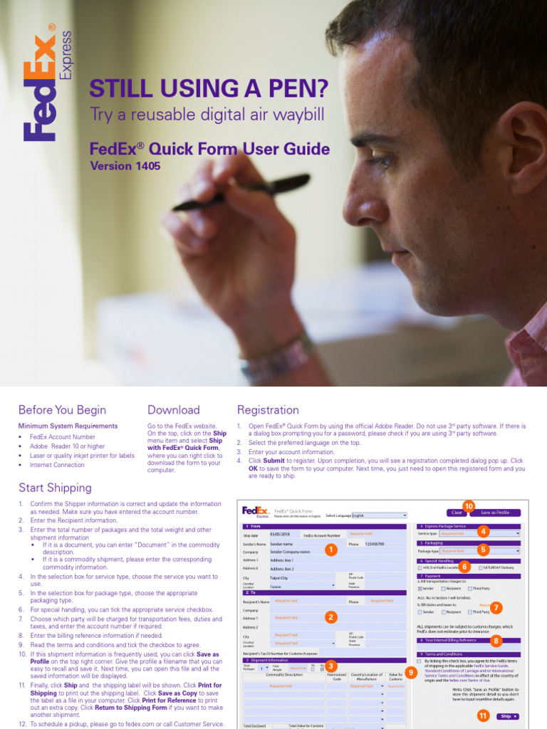 Fedex Quickform User Guide en TW | PDF | Computing | Software