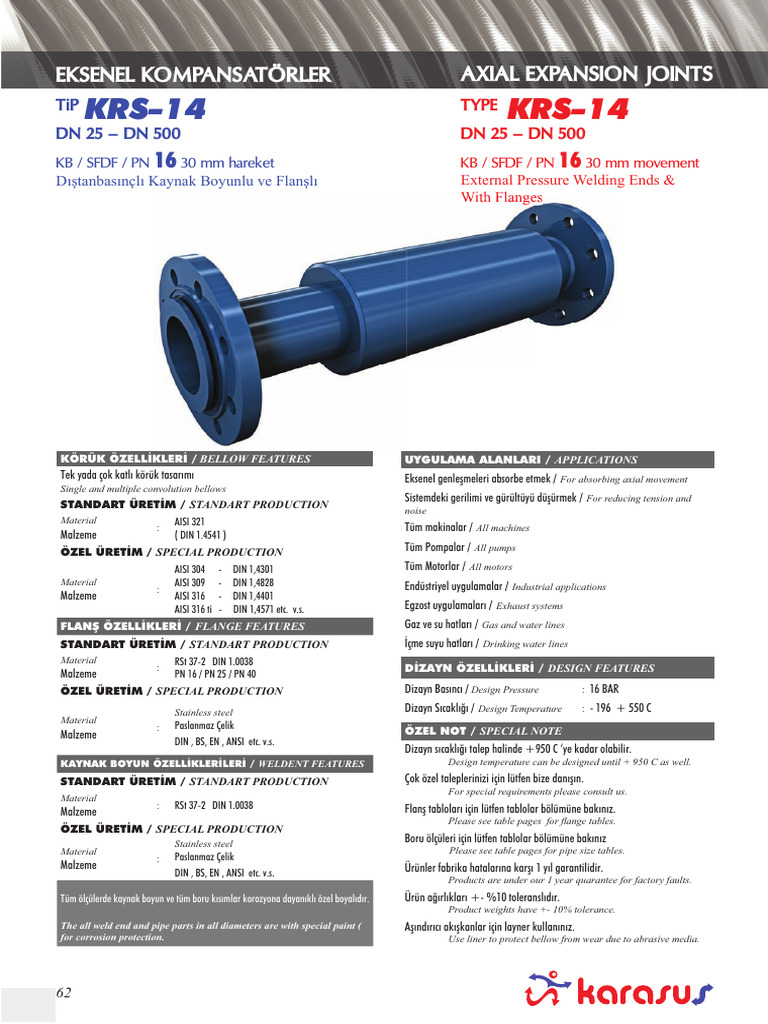 Catalogo - Junta de Presion Externa Karaus | PDF | Mechanical Engineering | Manufactured Goods