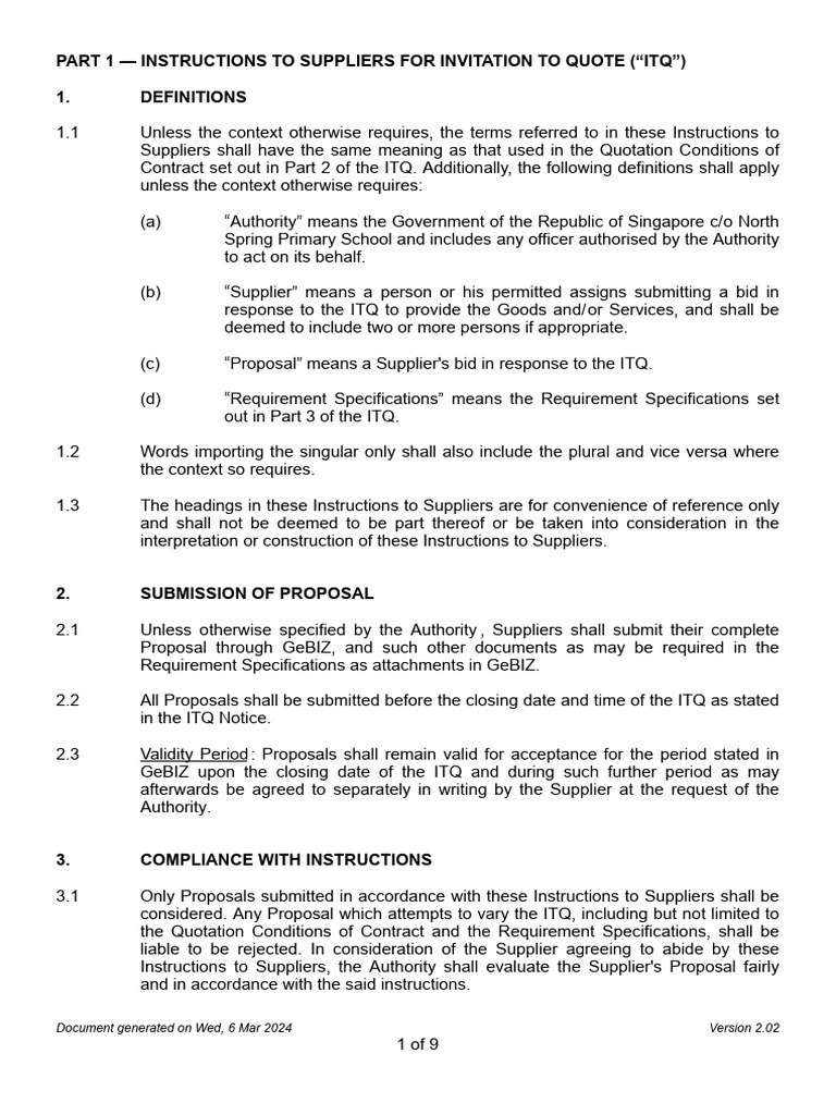 ITQ Requirement Specification For Satin Stone Flakes | PDF | Breach Of Contract | Common Law