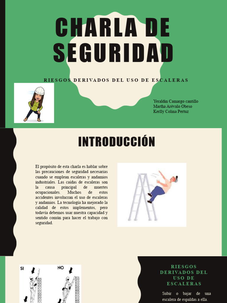 Charla de Seguridad | PDF | Escalera
