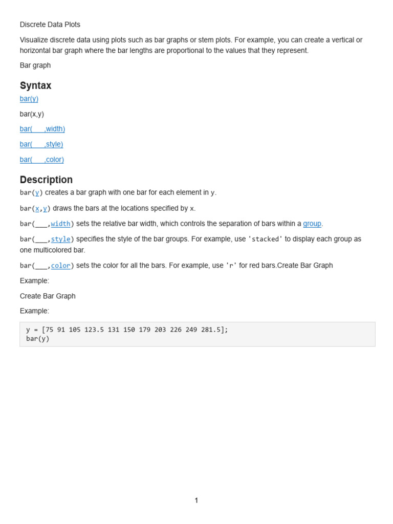 Discrete Data Plots | PDF | Matrix (Mathematics) | Euclidean Vector