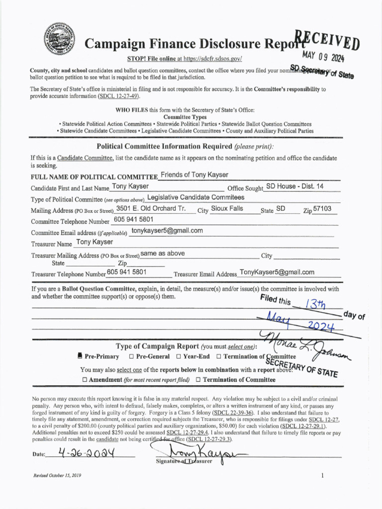 Tony Kay Ser Pre-Primary Report | PDF