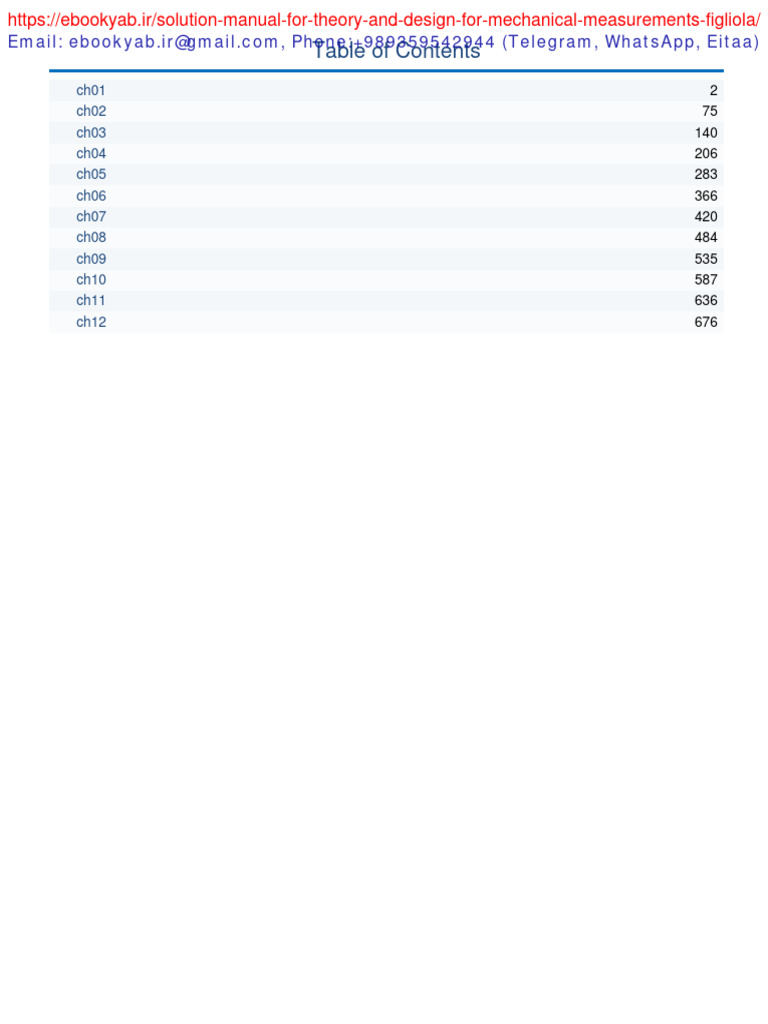 Sample For Solution Manual Theory and Design For Mechanical Measurements 7th Edition by Figliola ...
