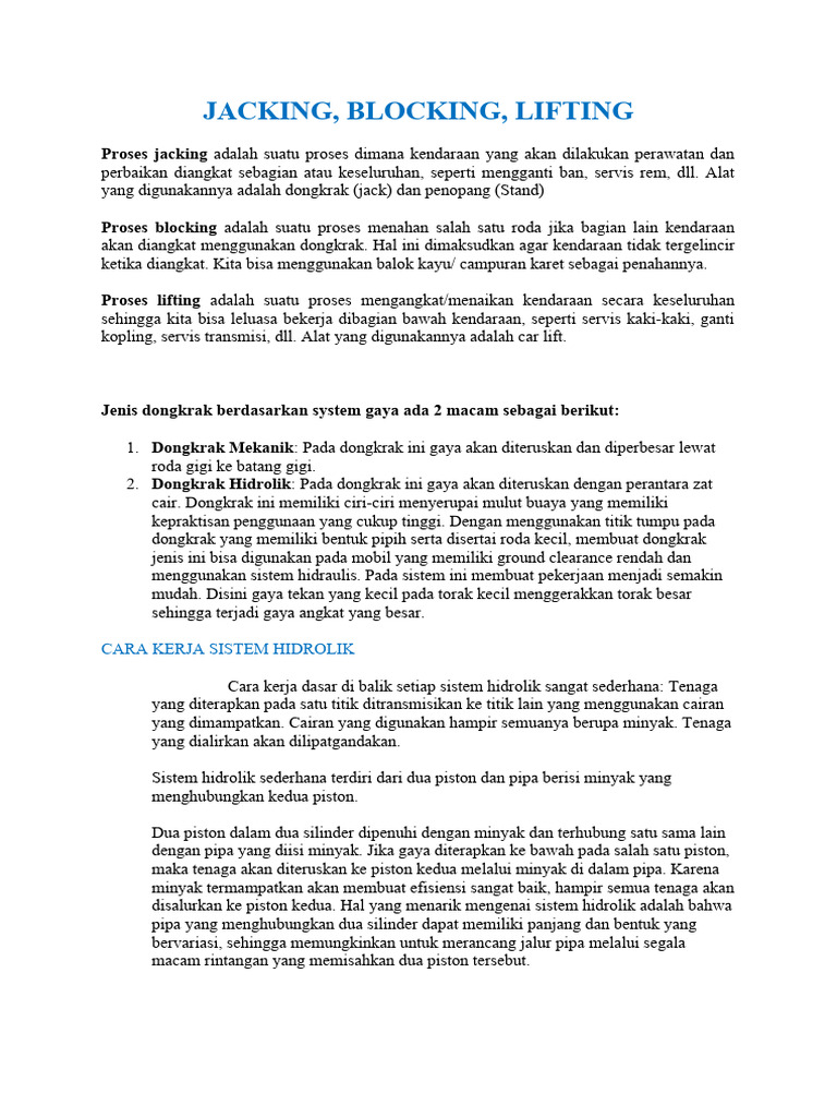Jacking Blocking Lifting | PDF