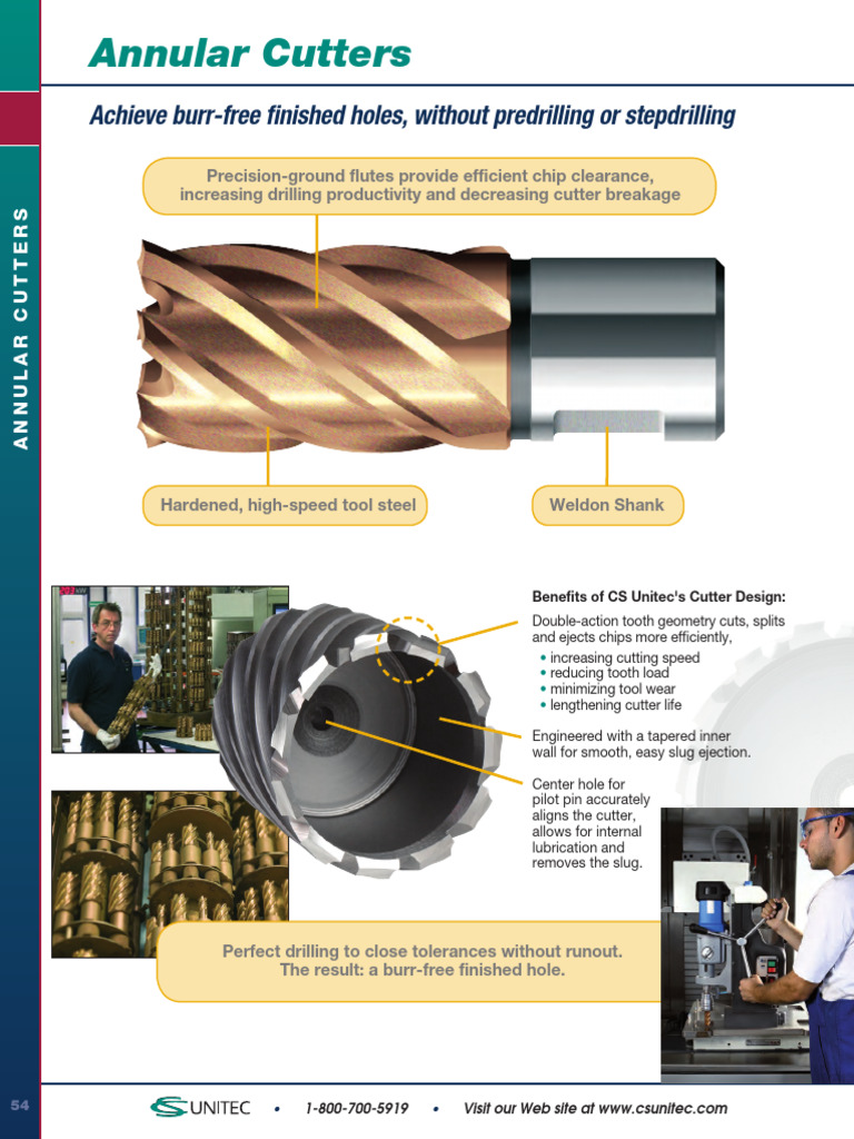 Cs Unitec Annular Cutters For Portable Magnetic Drills | PDF ...