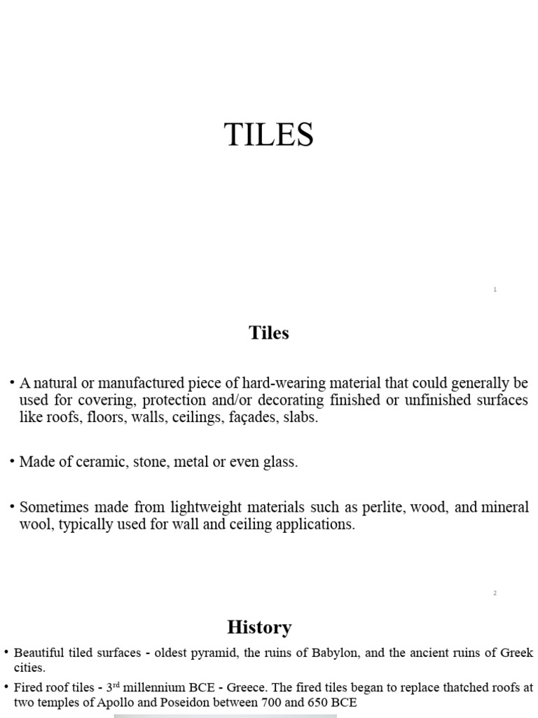 Tiles | PDF | Tile | Roof