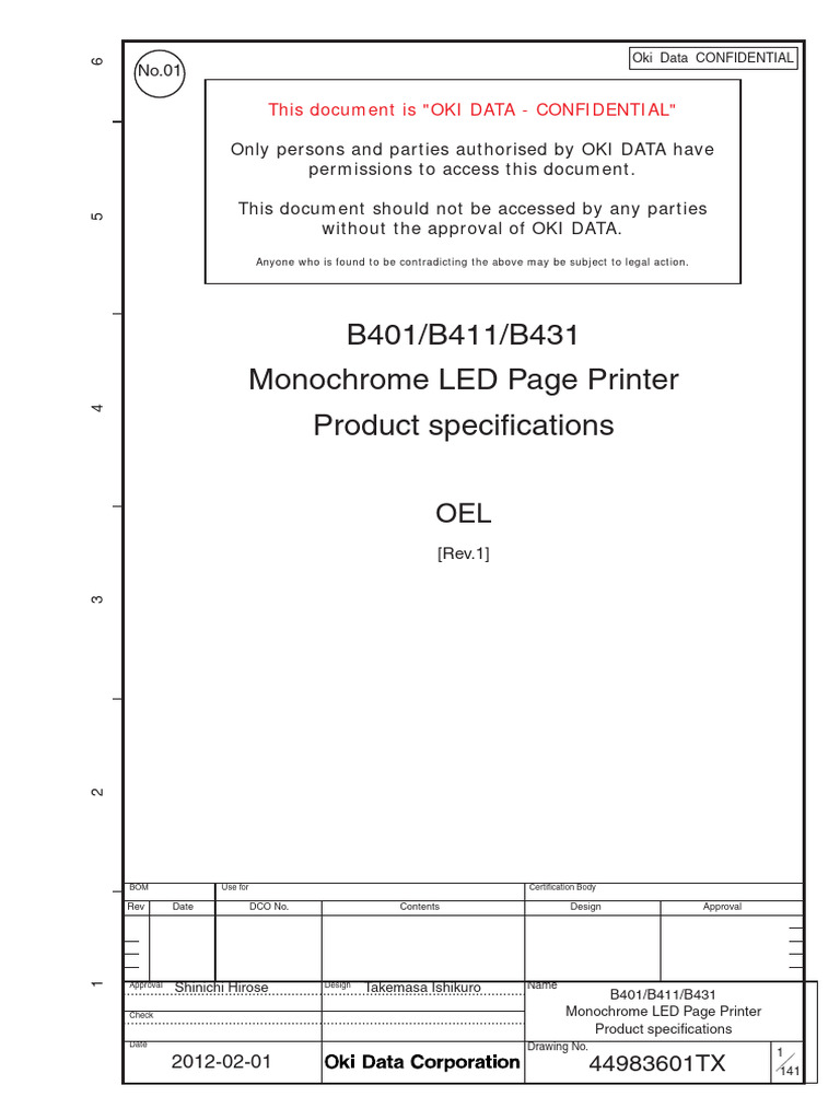 Oki B401/B411/B431 Printer Specs | PDF | Printer (Computing) | Office ...