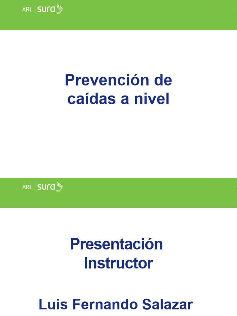 Prevención Caídas A Nivel Pdf