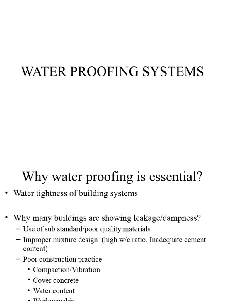 Water Proofing Pdf Polyurethane Concrete