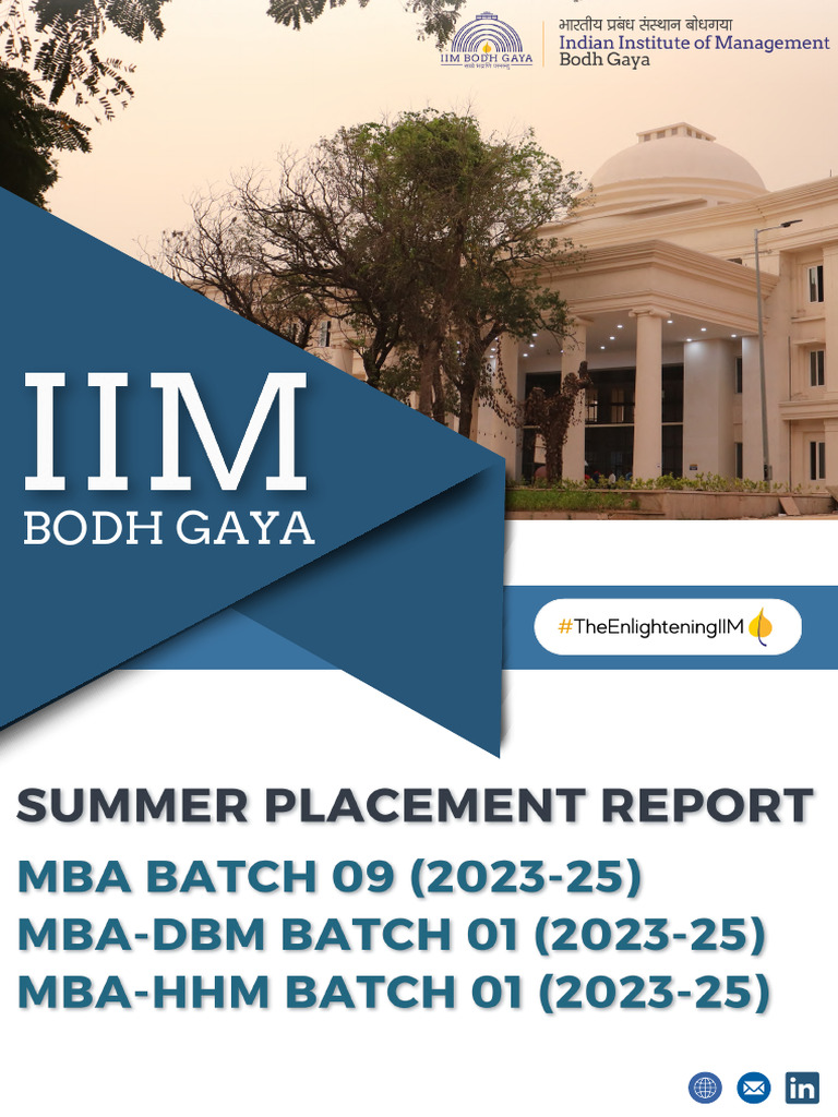 IIM BG SIP Report MBA Batch 09 2023 25 MBA DBM 01 2023 25 MBA HHM | PDF ...