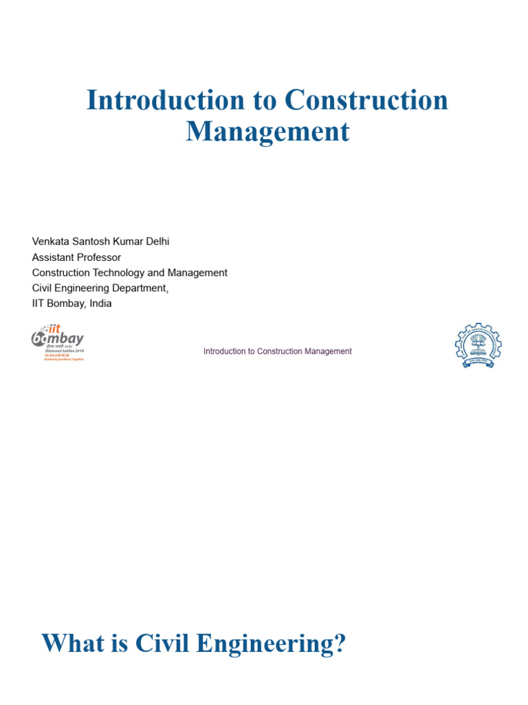 Construction Management | PDF | Construction Management | Infrastructure