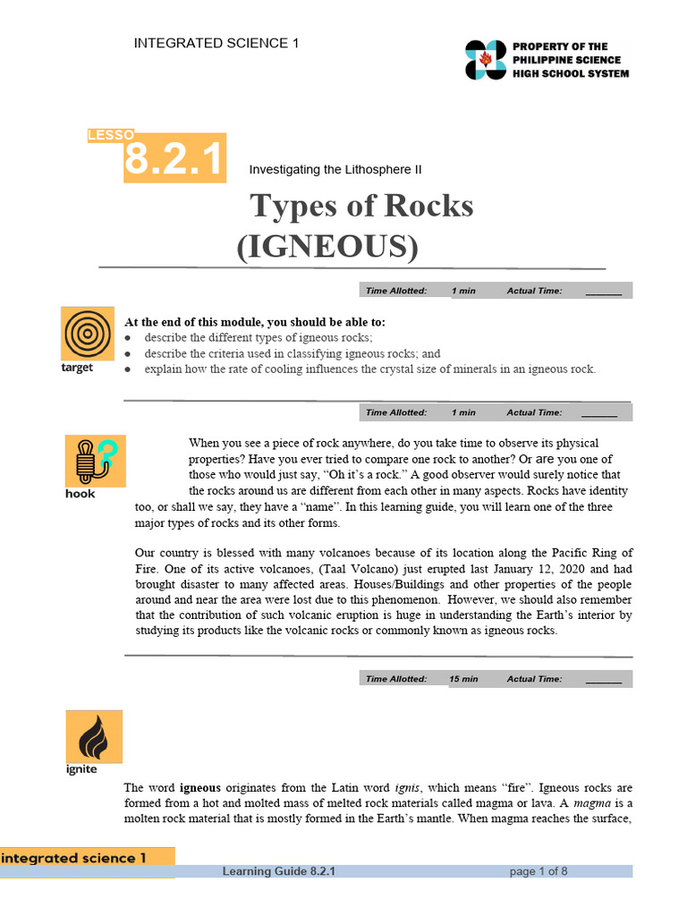 Types of Igneous Rocks Explained | PDF | Igneous Rock | Magma