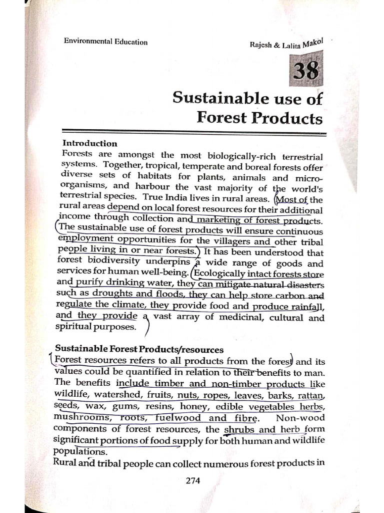 Sustainable Use Of Forest Product Pdf