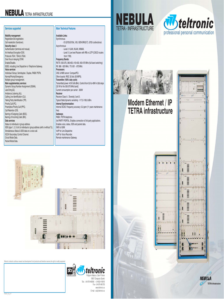 Bsr75 Teltronic Nebula | PDF | Voice Over Ip | Computer Network