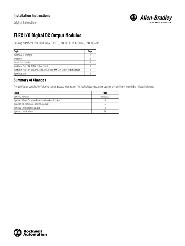 1794-OB16 - Allen-Bradley | PDF