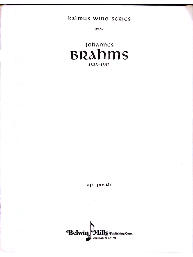Brahms 10 Studies Horn | PDF