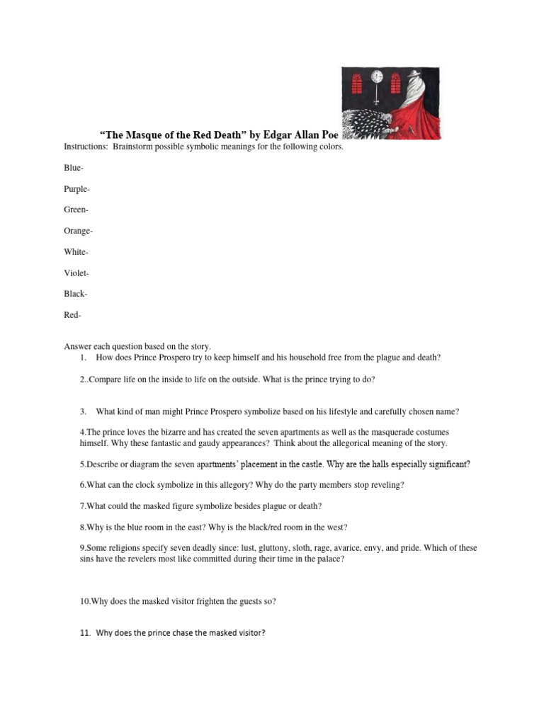 Questions The Masque of The Red Death | PDF