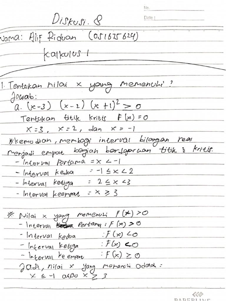 Alif Riduan _ Diskusi 8 _ Kalkulus | PDF