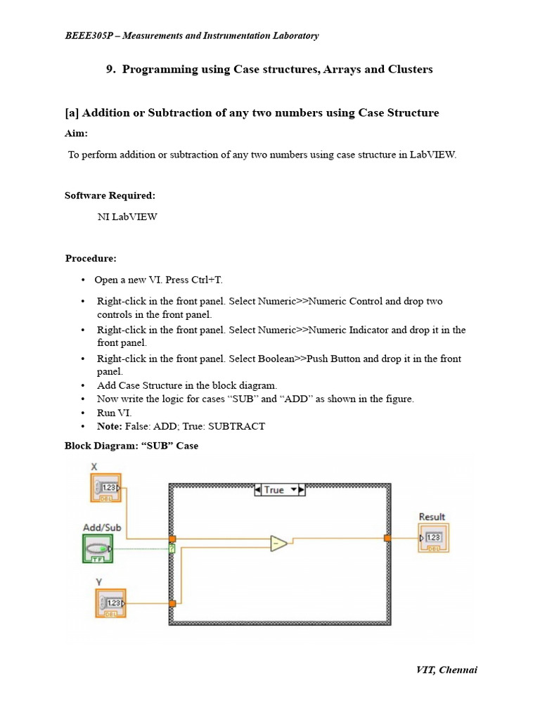 9 Programming Using Case Structures Arrays And Clusters Pdf Software Engineering Computing 