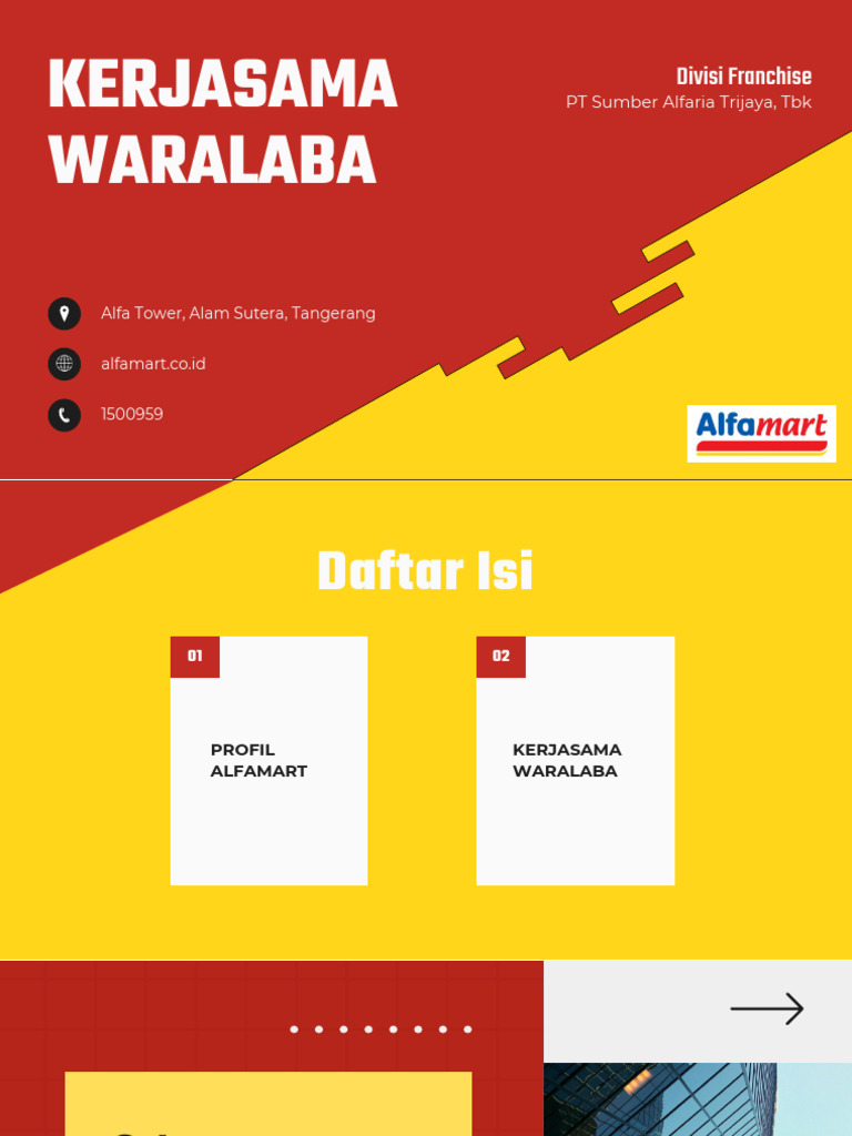 Presentasi Kerjasama Waralaba Alfamart 2024 | PDF | Bisnis | Hukum