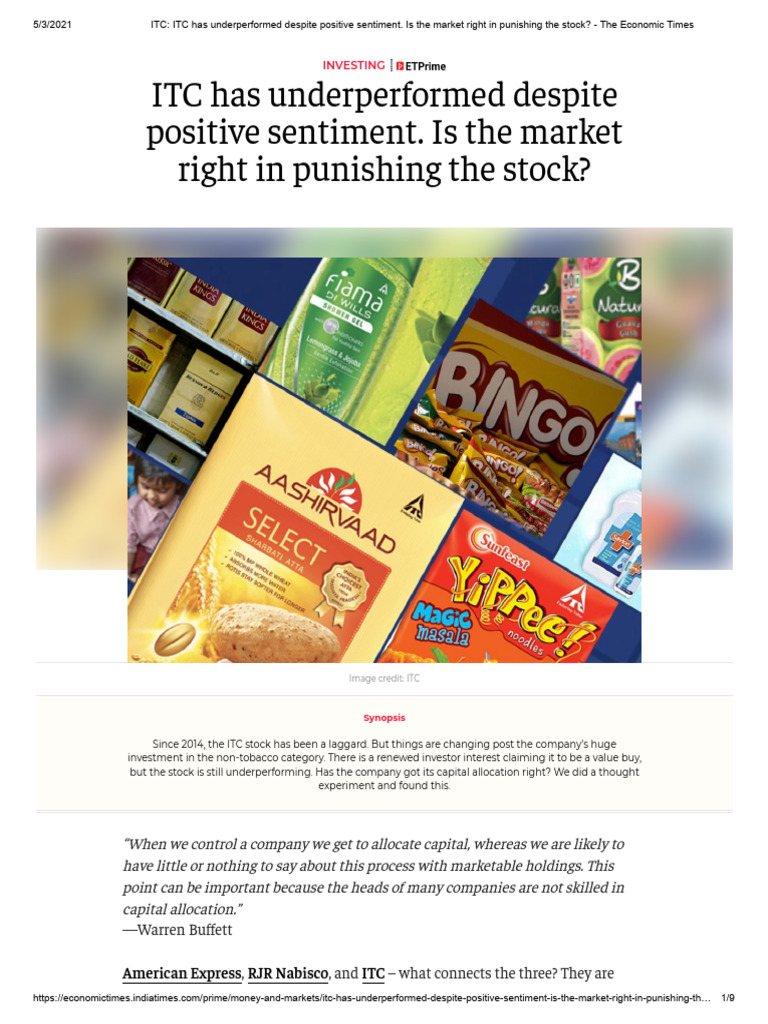 ITC Undderperformance Since 2014 | PDF | Leveraged Buyout | Stocks