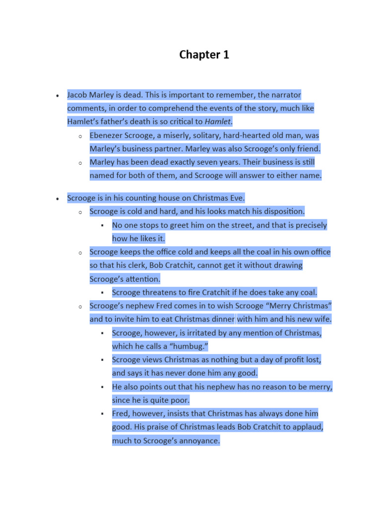 Chapter 1 (A Christmas Carol) | Download Free PDF | Ebenezer Scrooge ...