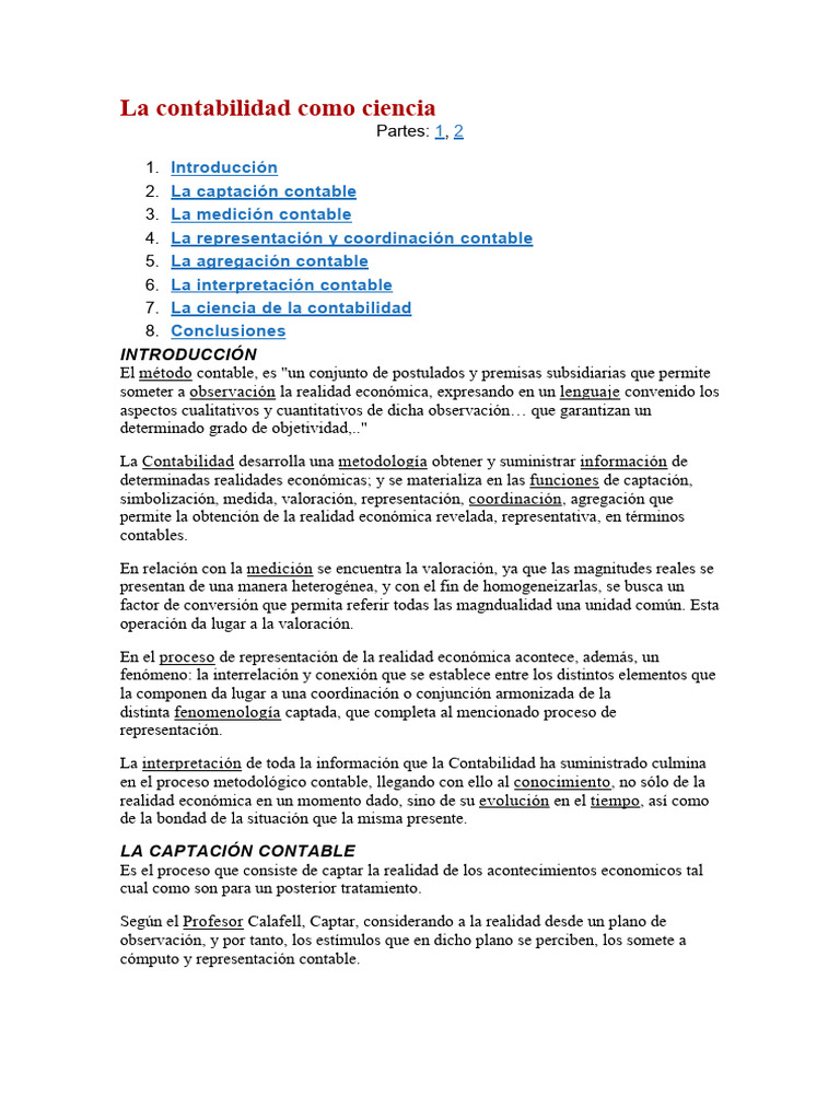 La Contabilidad Como Ciencia | PDF | Contabilidad | Business