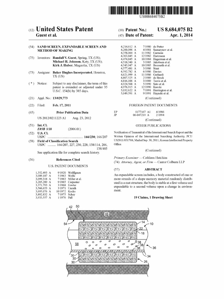 Sand Screen, Expandable Screen and | PDF | Shape Memory Alloy | Filtration