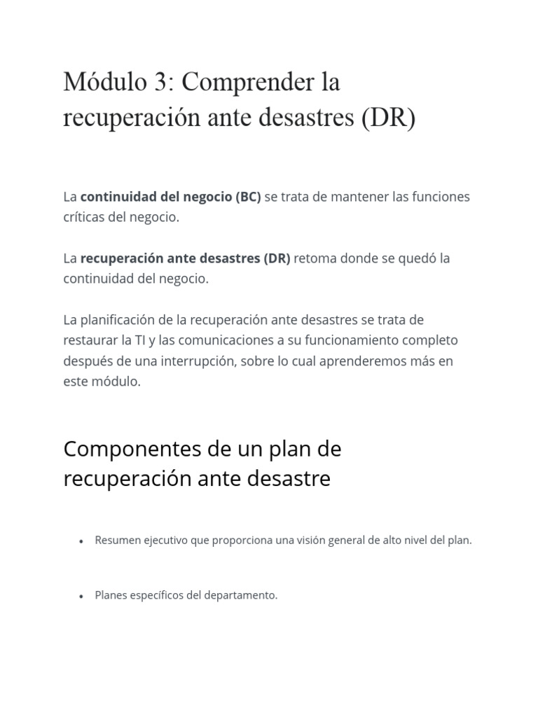 ISC2 - Capitulo 2 - Modulo 3 - Repaso | PDF | Planificación ISC2 - Capitulo 2 - Modulo 3 - Repaso | PDF | Planificación
