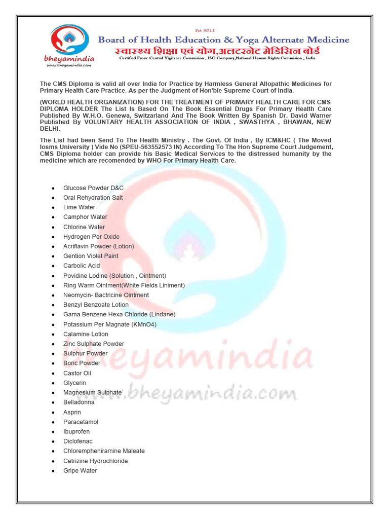 24 Cms Ed Medicine List | Download Free PDF | Chemical Compounds ...