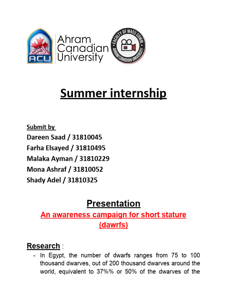 SUMMER INTERNSHIP Presentation Group C | PDF | Social Media | Popular ...