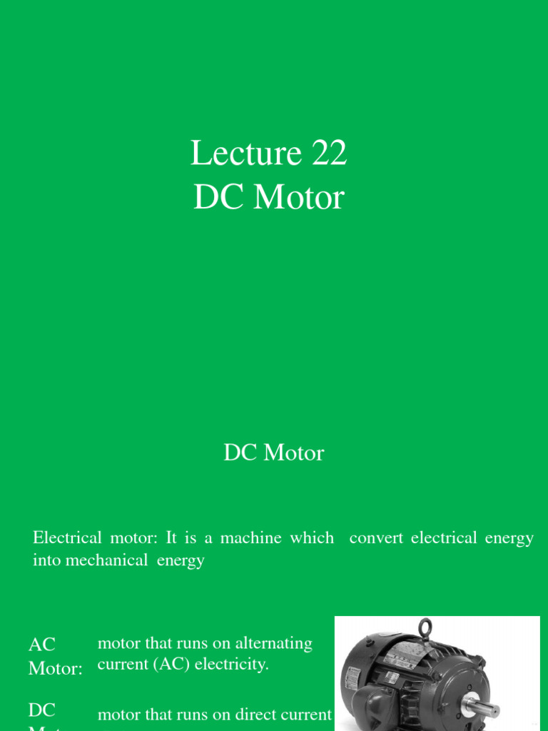 DC Motor 1 | PDF | Electric Motor | Manufactured Goods