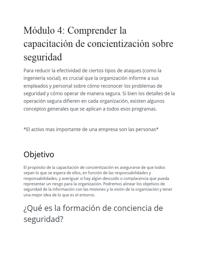 ISC2 - Capitulo 5 - Modulo 4 - Repaso | PDF | Contraseña | Ingeniería Social (Seguridad)