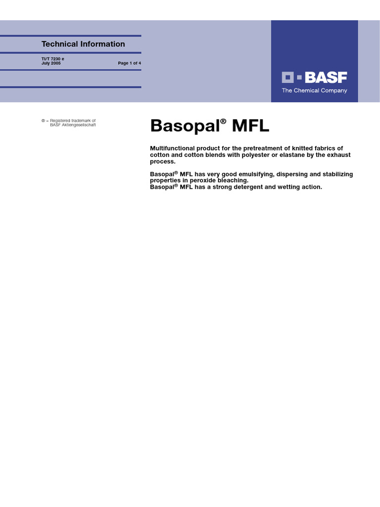 Basopal MFL e | PDF | Chemical Substances | Chemistry