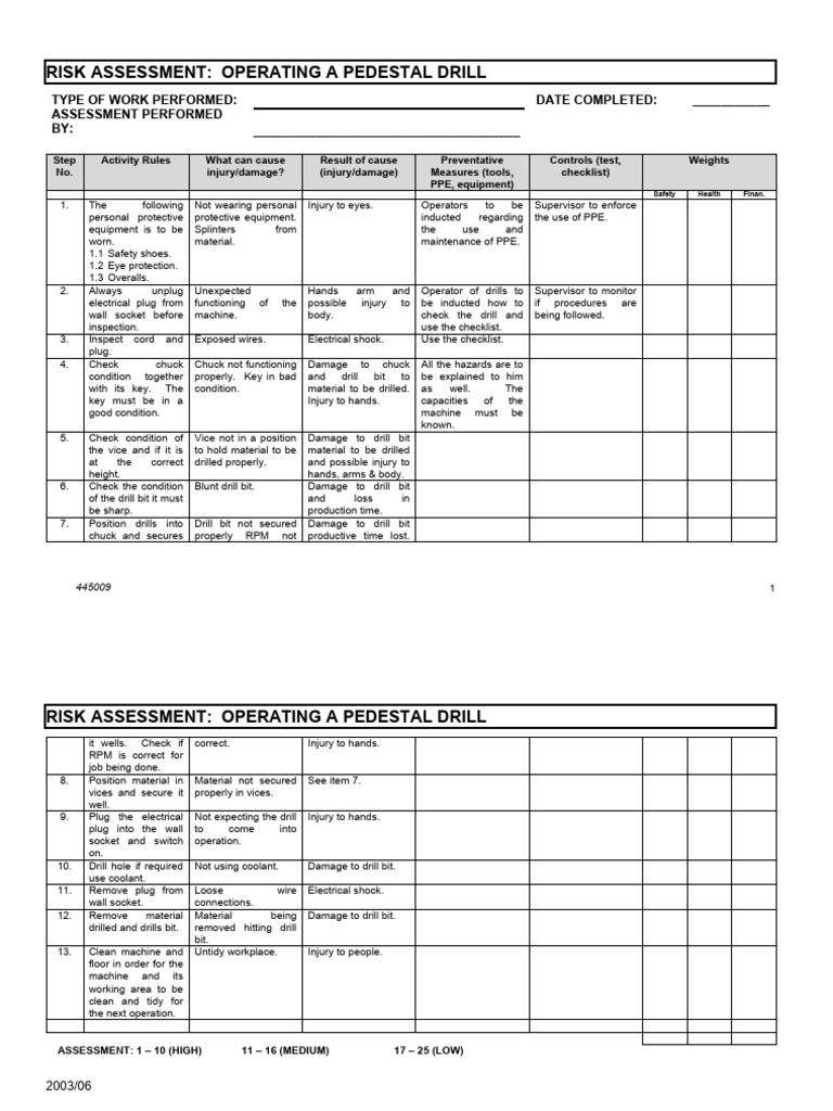 Operating a Pedestal Drill | PDF | Personal Protective Equipment | Drill