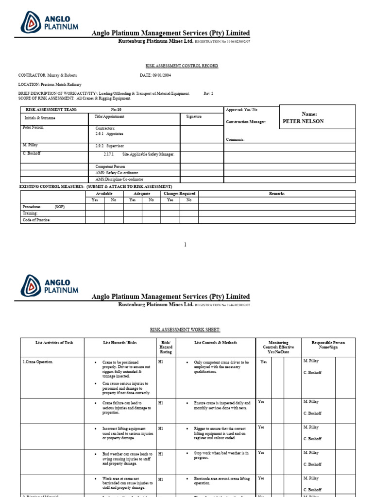 Loading Off Loading With Crane | PDF | Personal Protective Equipment ...